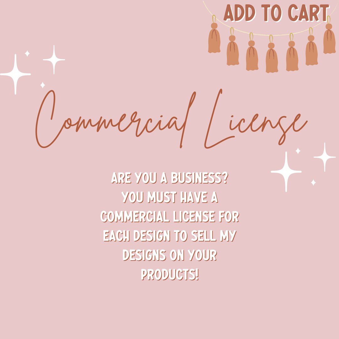 Shops and Businesses ADD a Commercial License to Your Order in Addition ...