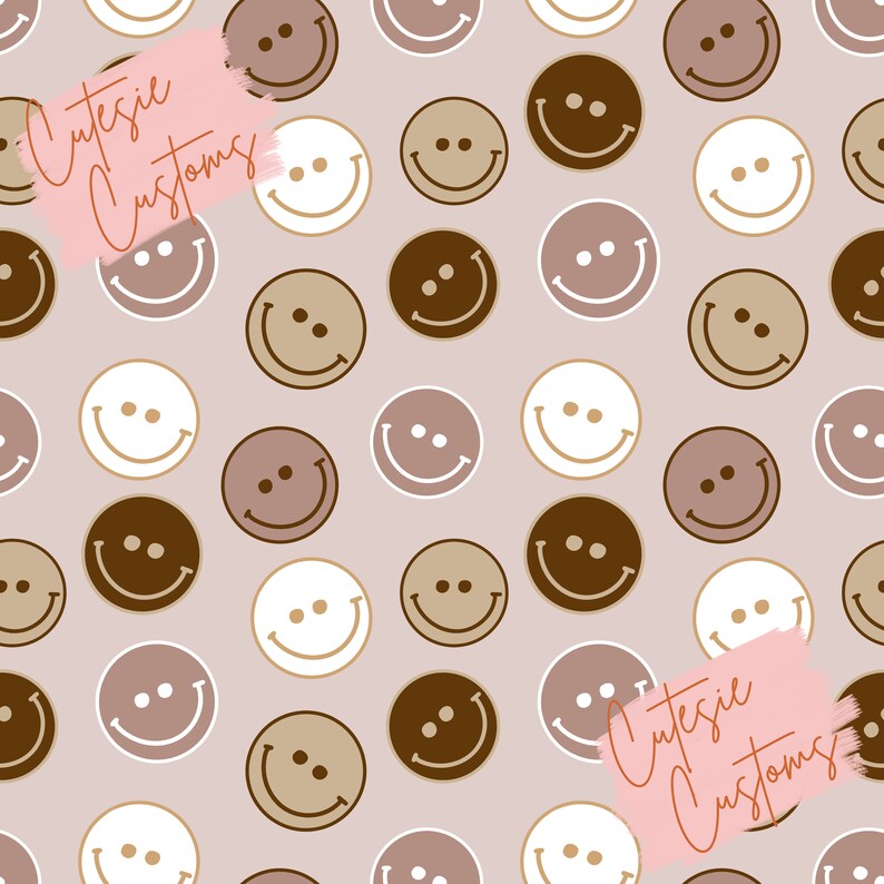 Smiley Faces Pattern, Digital Seamless Design, Fabric Prints, Custom ...