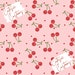 Happy Cherry Pattern, Digital Seamless Design, Fabric Print, Fabric ...