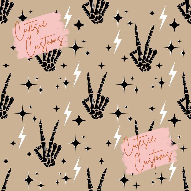 Skeleton Halloween Pattern Digital Seamless Design Fabric - Etsy