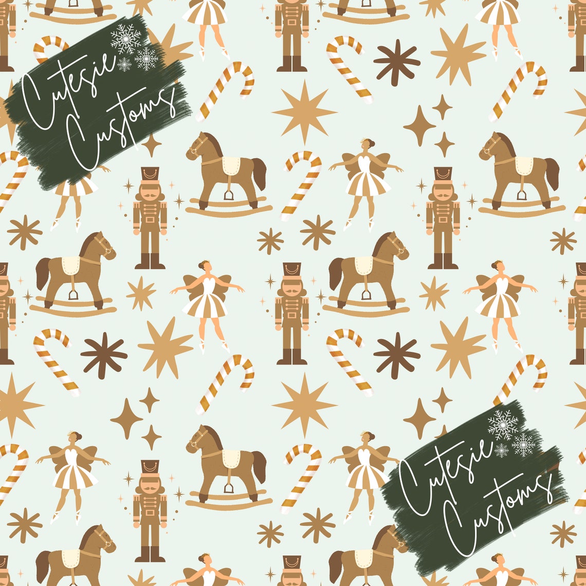 Christmas Nutcracker Pattern, Fabric Prints, Custom Fabric Design ...