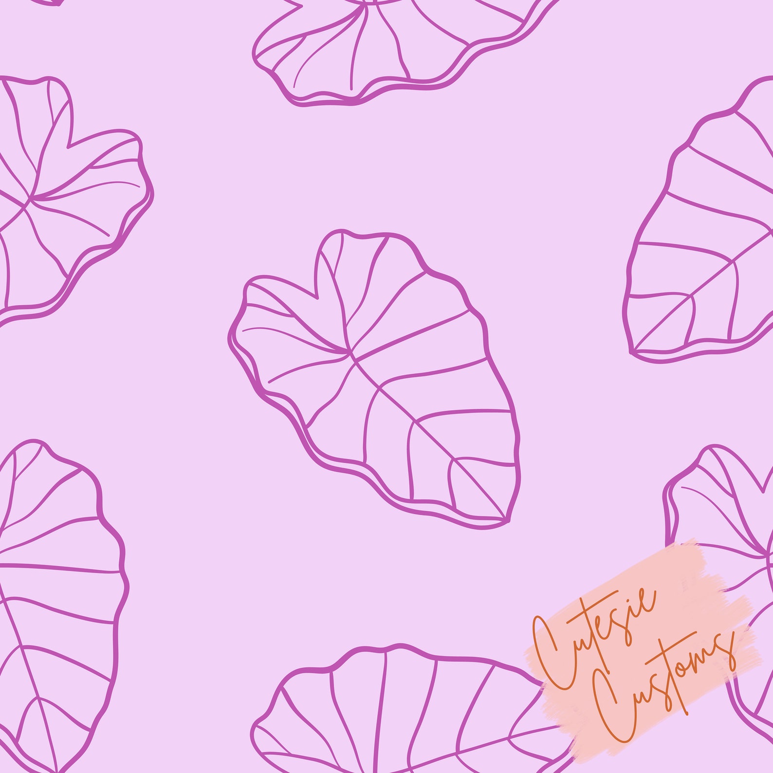 Hawaiian Taro(kalo) Plant Pattern, Digital Seamless Design, Custom ...