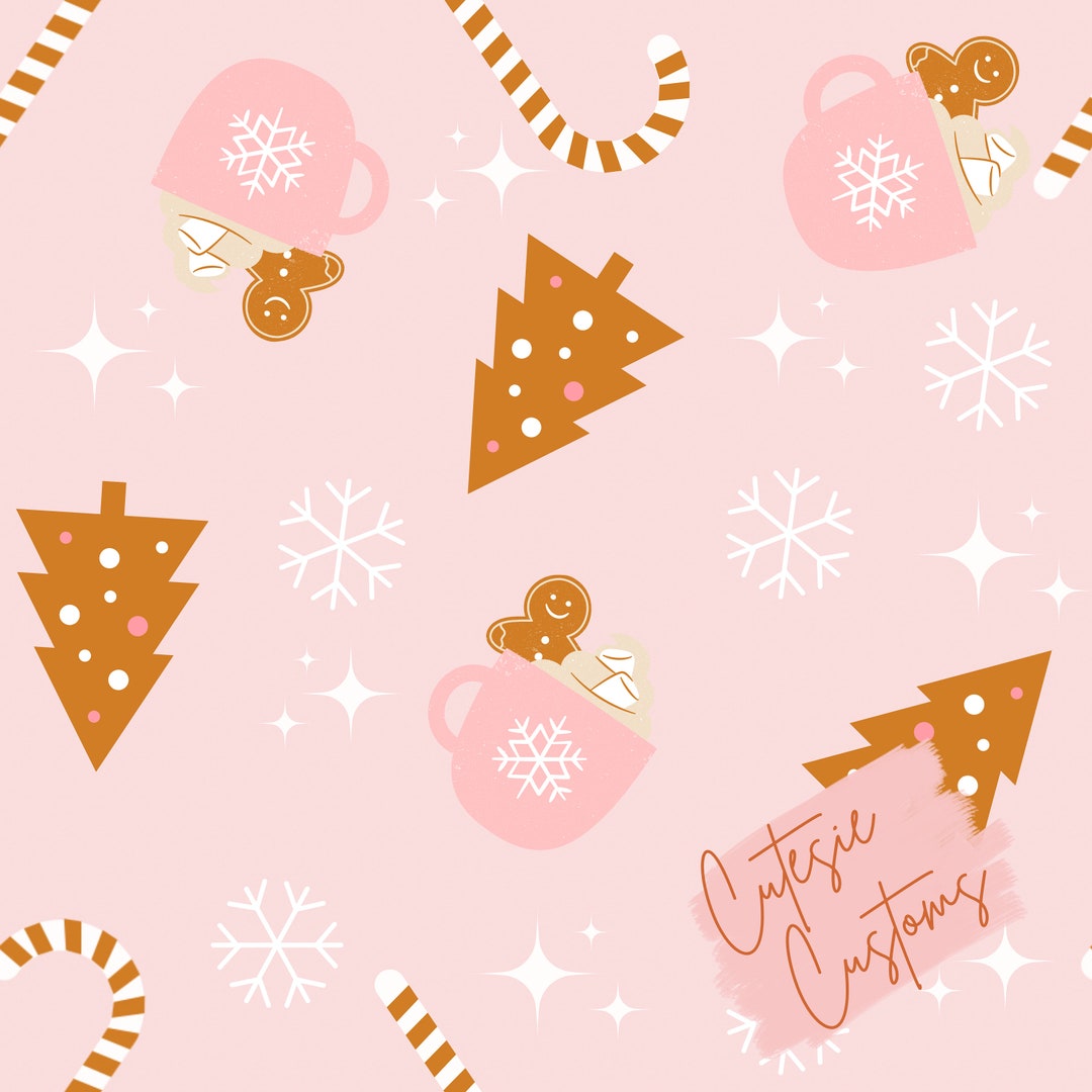 Gingerbread Christmas Pattern, Fabric Prints, Custom Fabric Design ...