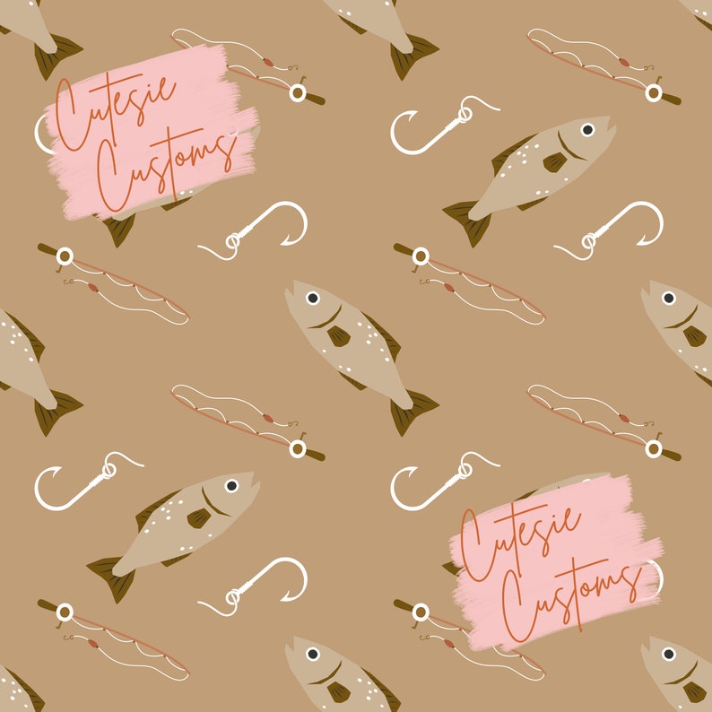 Boy Fish Pattern, Digital Seamless Design, Fabric Design, Seamless File ...