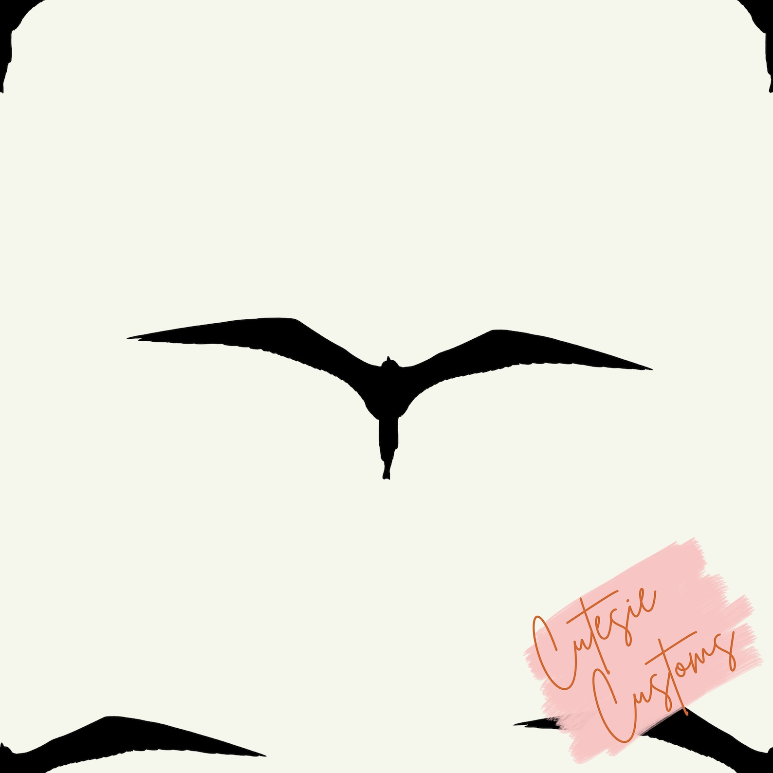 Hawaii 'iwa Bird Pattern, Digital Seamless Design, Custom Fabric Design ...