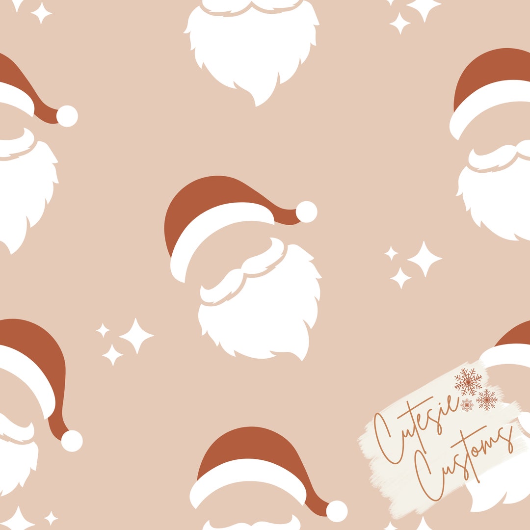Christmas Santa Pattern, Fabric Prints, Custom Fabric Design, Seamless ...