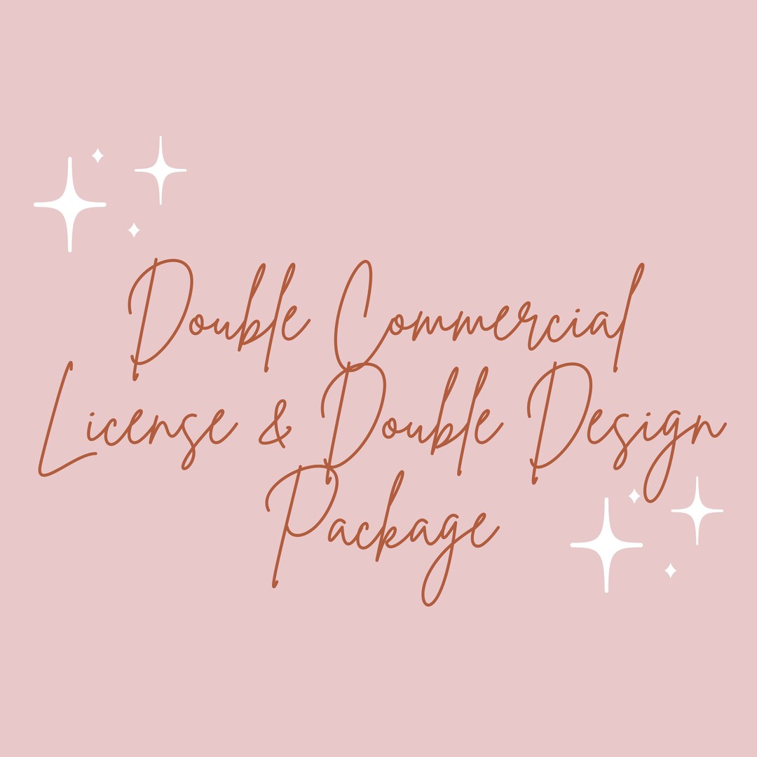 Double Design and Double License Package - Etsy