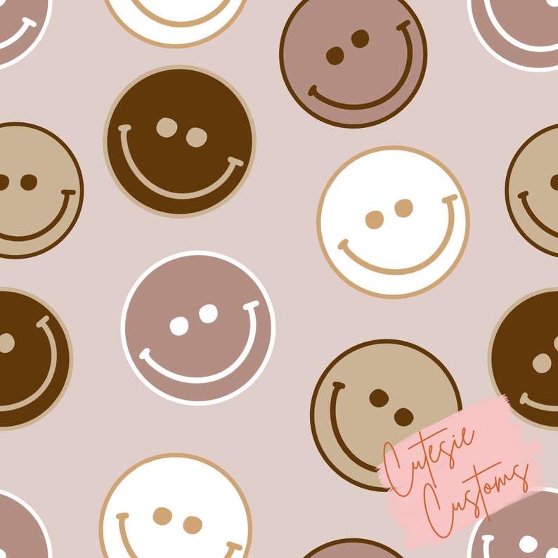 Smiley Faces Pattern, Digital Seamless Design, Fabric Prints, Custom ...