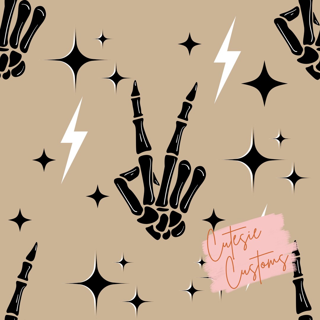 Skeleton Halloween Pattern, Digital Seamless Design, Fabric Design ...