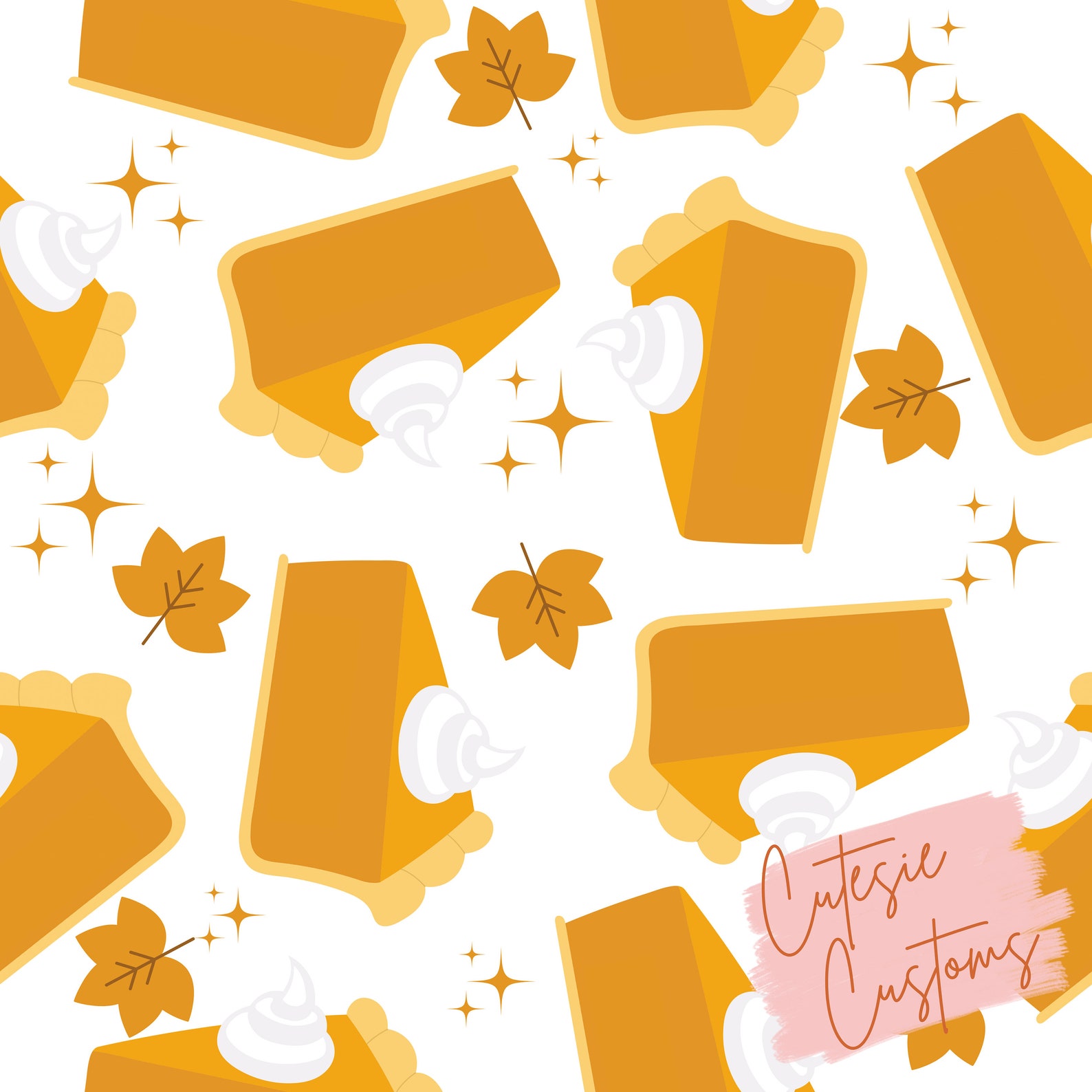 Cutie Pie PNG & Seamless Files, Digital Seamless Design, Fabric Print ...