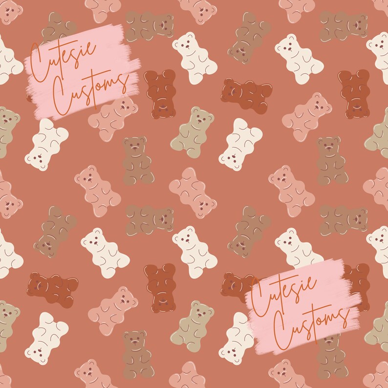 Gummy Bears Pattern, Digital Seamless Design, Fabric Prints, Custom ...