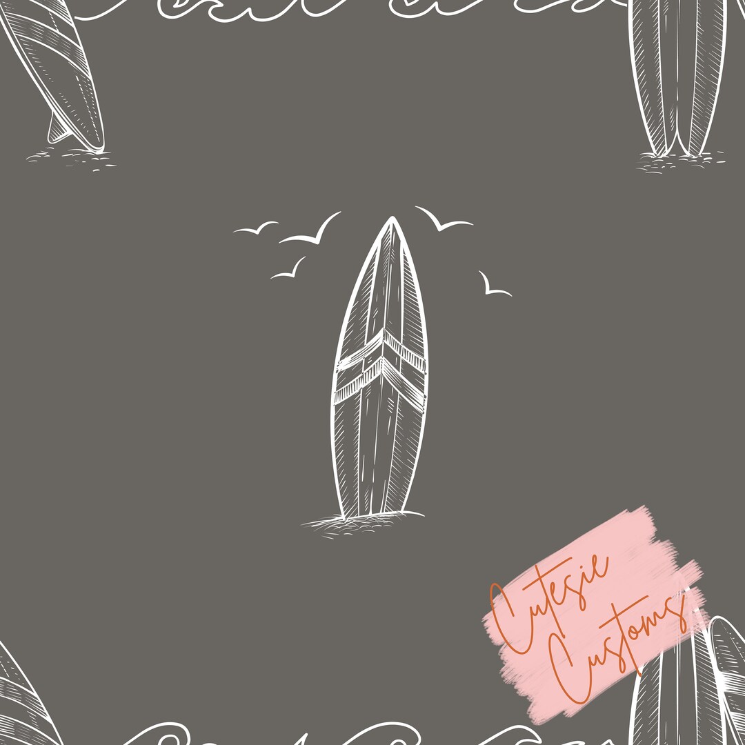 Surf Pattern, Digital Seamless Design, Custom Fabric Design, Seamless ...