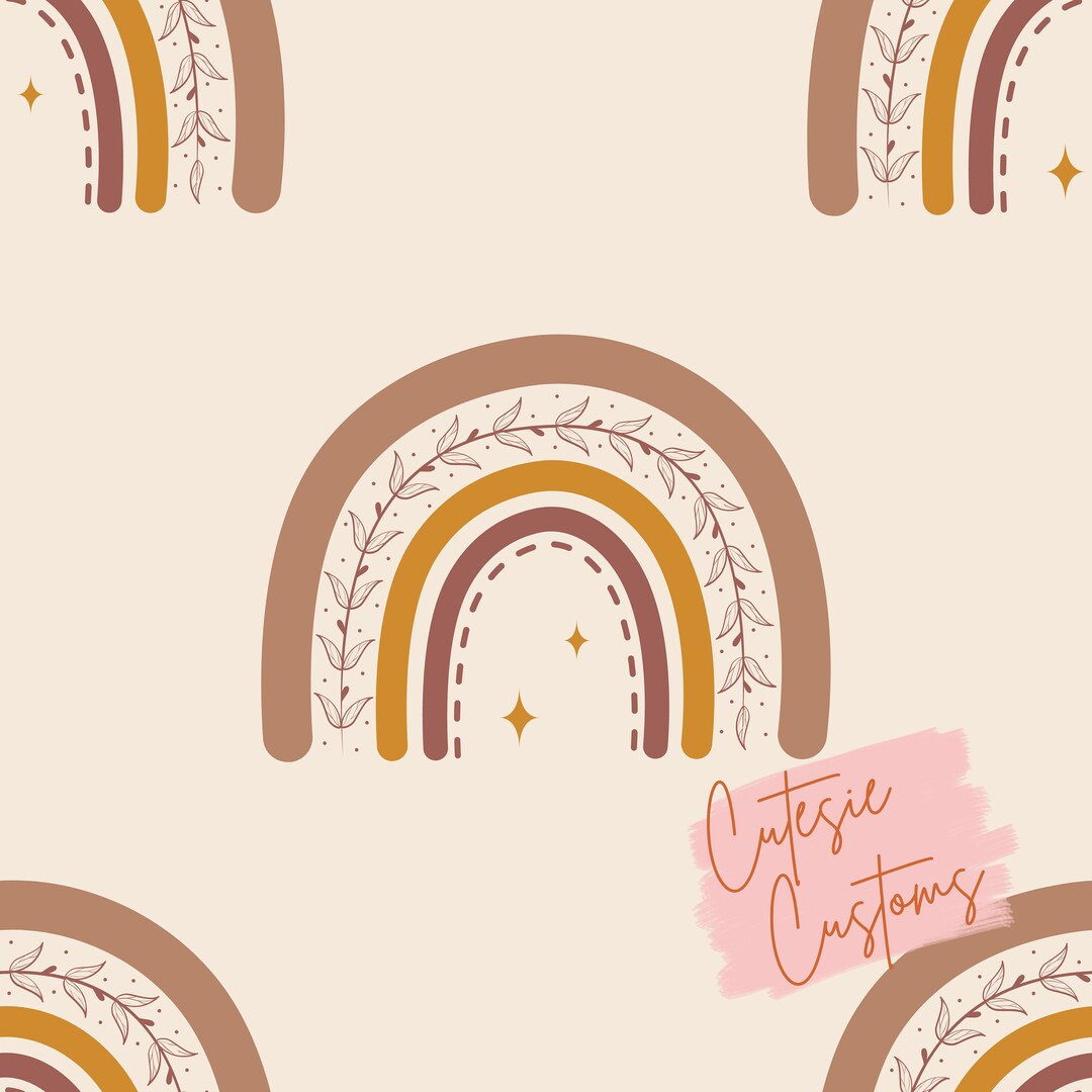Boho Rainbow Pattern, Digital Seamless Design, Fabric Prints, Custom ...