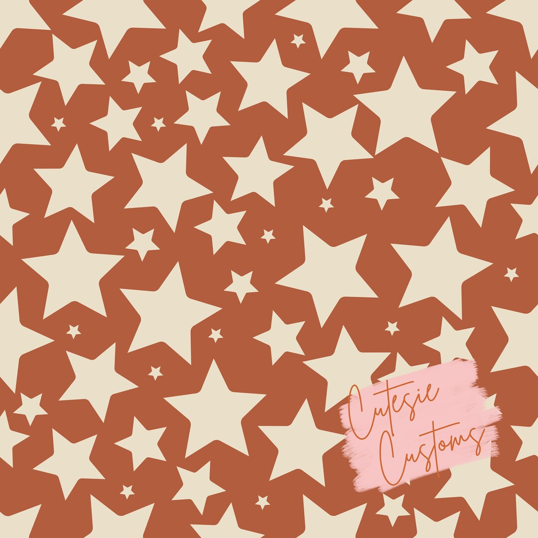 Boho Star Pattern, Digital Seamless Design, Fabric Prints, Custom ...