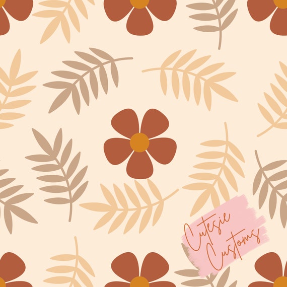 Boho Floral Pattern Digital Seamless Design Fabric Prints - Etsy