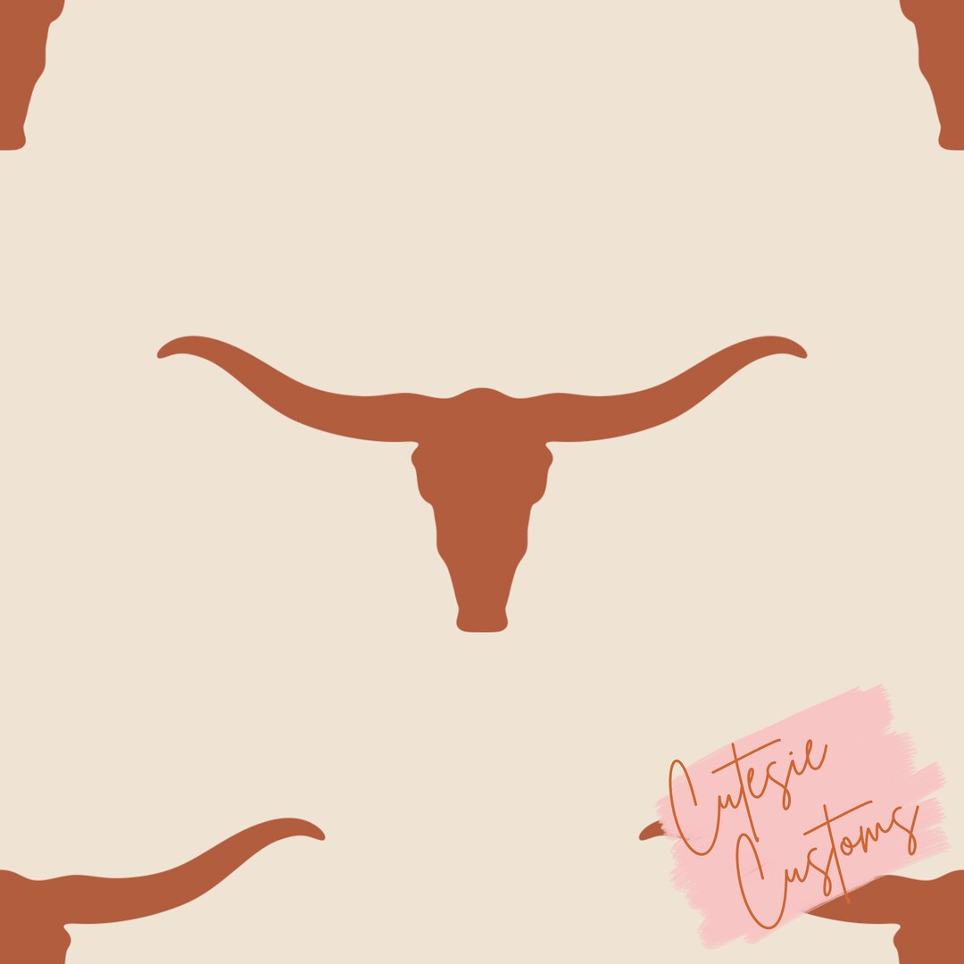 Longhorn Pattern, Digital Seamless Design, Custom Fabric Design ...