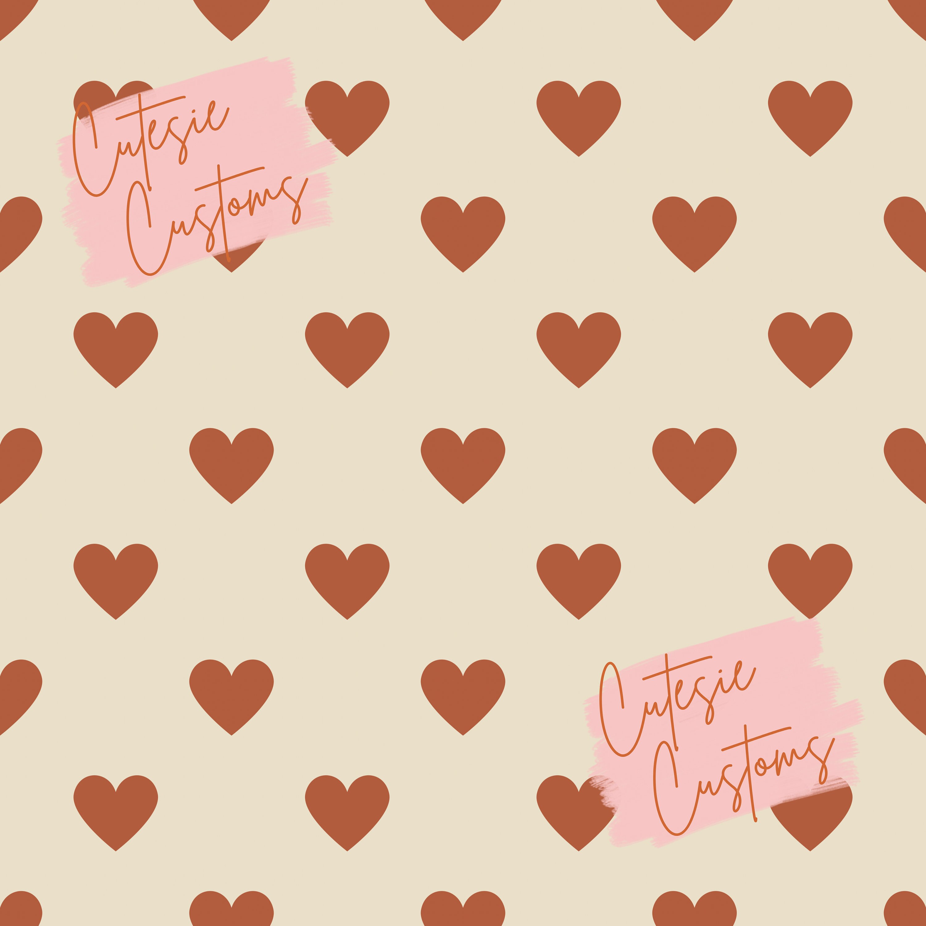 Boho Heart Pattern, Digital Seamless Design, Fabric Prints, Custom ...