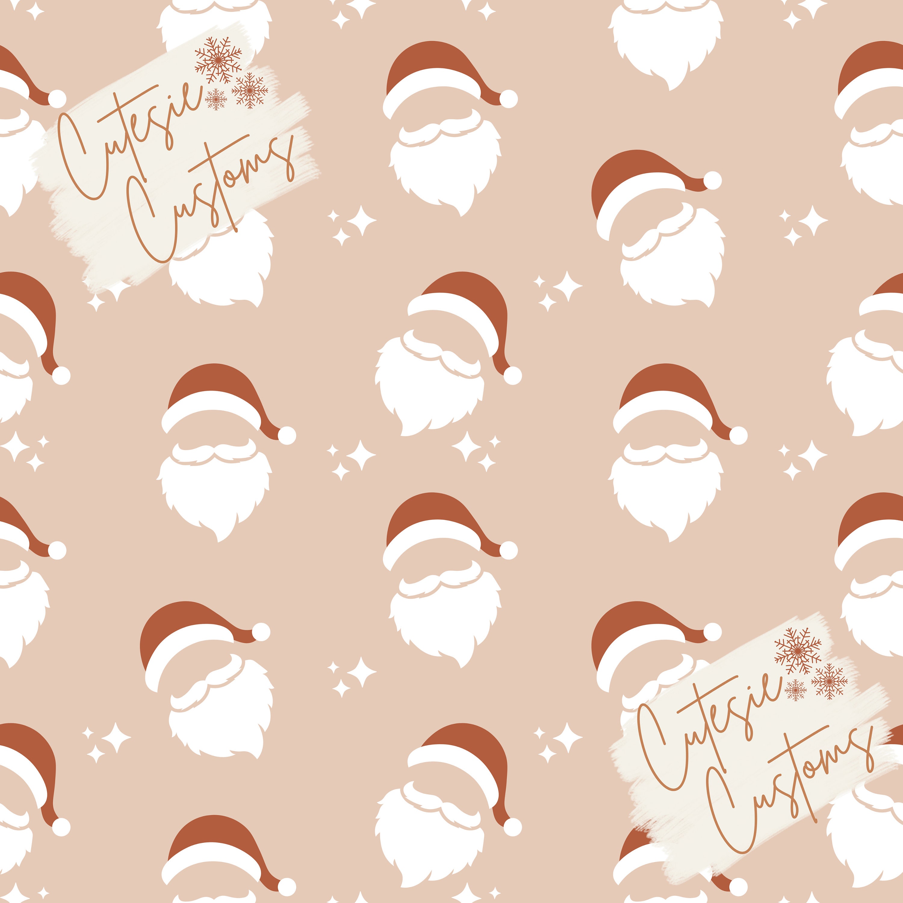 Christmas Santa Pattern, Fabric Prints, Custom Fabric Design, Seamless ...