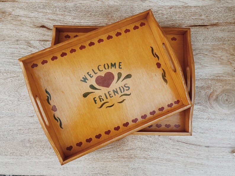 Welcome Friends Trays - Etsy