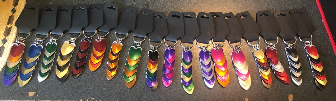 Handmade Anodized Aluminum Dragon Scale Keychain - Etsy