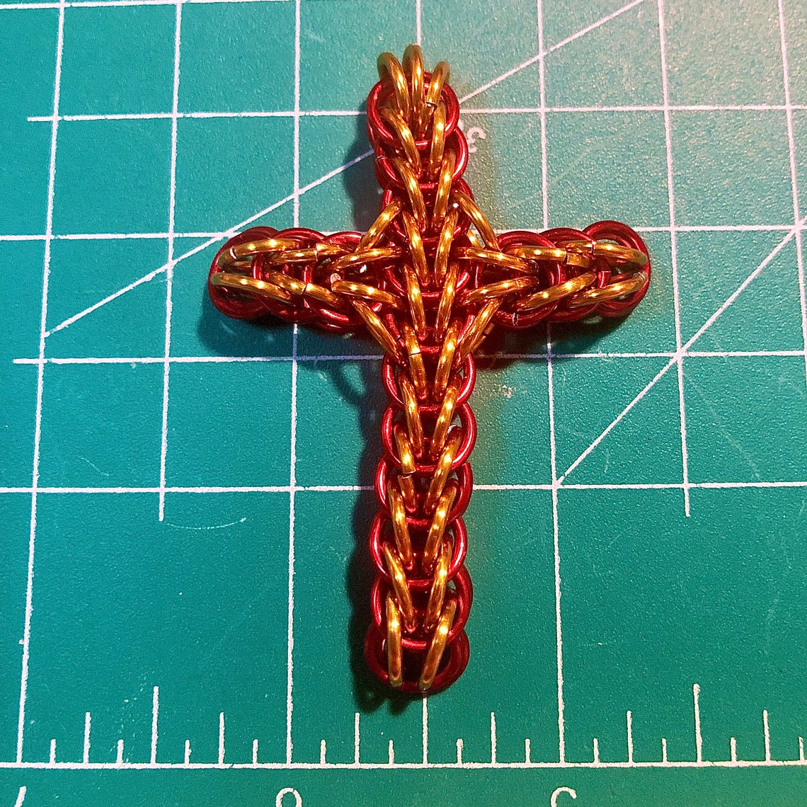 Cross Pendant | Chain Mail Cross Pendant | Handmade Chainmail Pendant ...