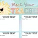 Editable Meet the Teacher Template; Welcome Back to School Note; Parent ...