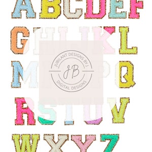 Colorful Varsity Letters - Etsy