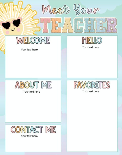 Editable Meet the Teacher Template; Welcome Back to School Note; Parent ...