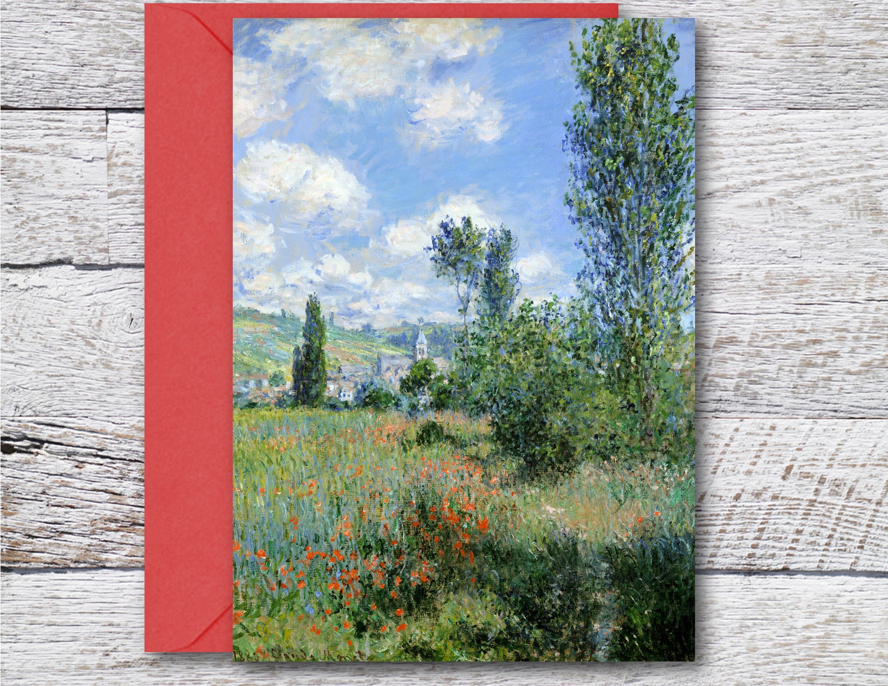 Monet Collection, 6 Printable Blank Greeting Cards of Famous Monet Oil ...