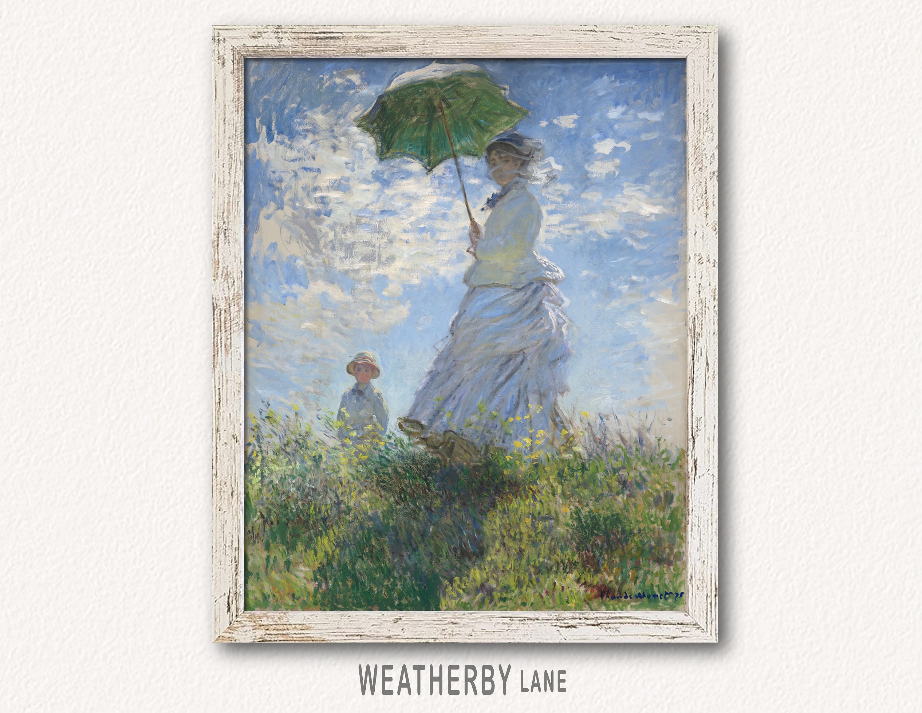 Woman With Parasol by Monet, Printable Wall Art of Famous Monet ...