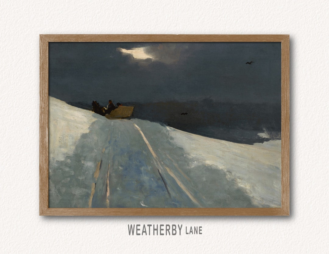 The Sleigh Ride by Winslow Homer, Printable Wall Art of Famous Homer ...