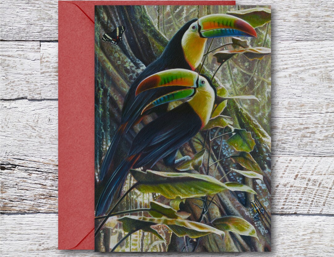 Toucans by Mark Weatherby, Printable Blank Greeting Card of Weatherby ...