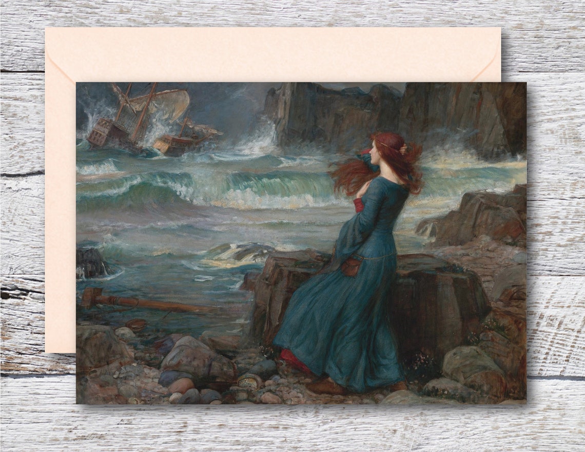 Waterhouse Collection, 6 Printable Fine Art Cards of Famous Oil ...