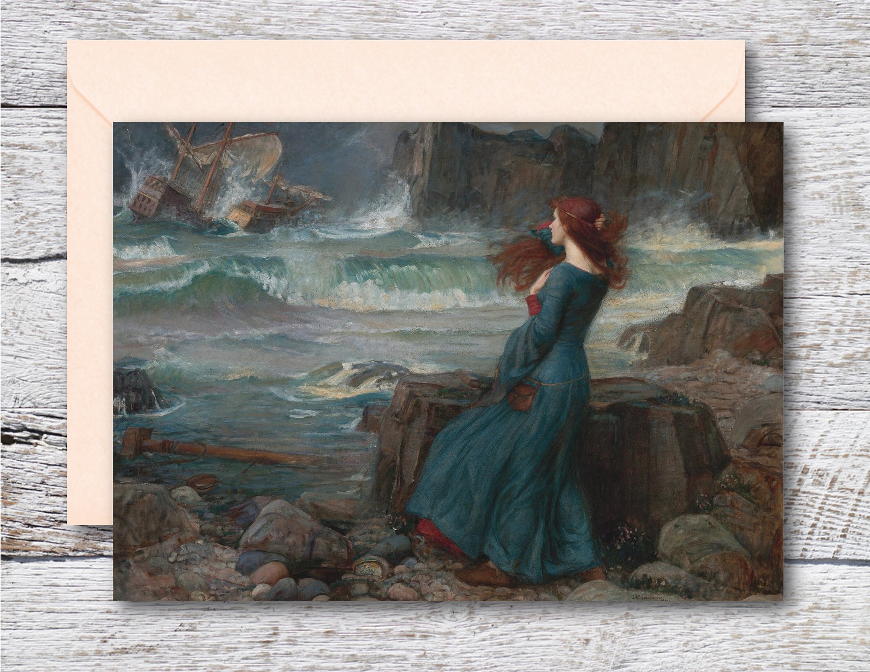Waterhouse Collection, 6 Printable Fine Art Cards of Famous Oil ...