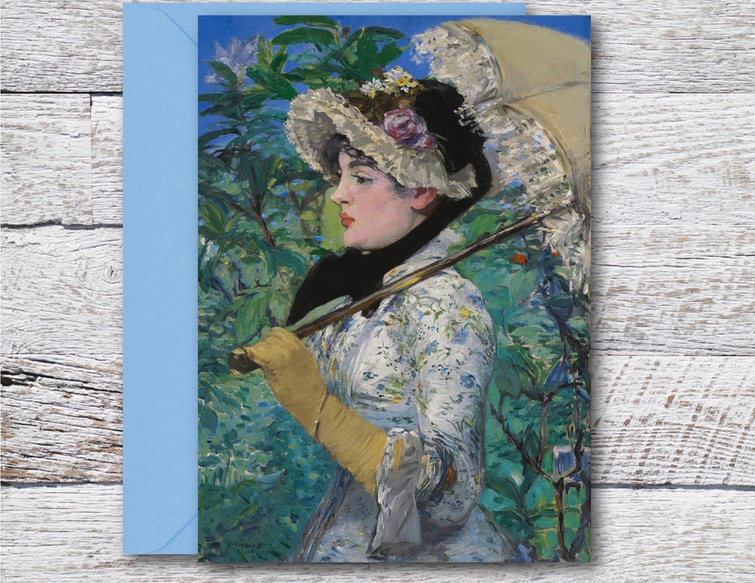 Spring by Edouard Manet, Printable Greeting Card of Famous Manet ...
