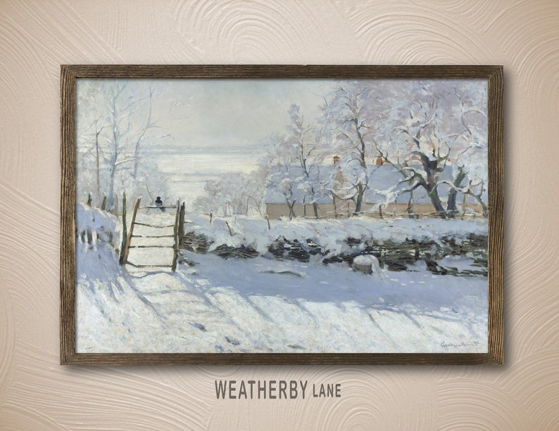 Magpie by Monet, Printable Wall Art of Famous Monet Painting of Winter ...