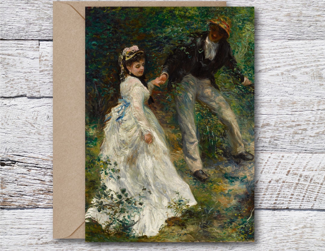 La Promenade by Renoir, Printable Fine Art Card of Famous Oil Painting ...