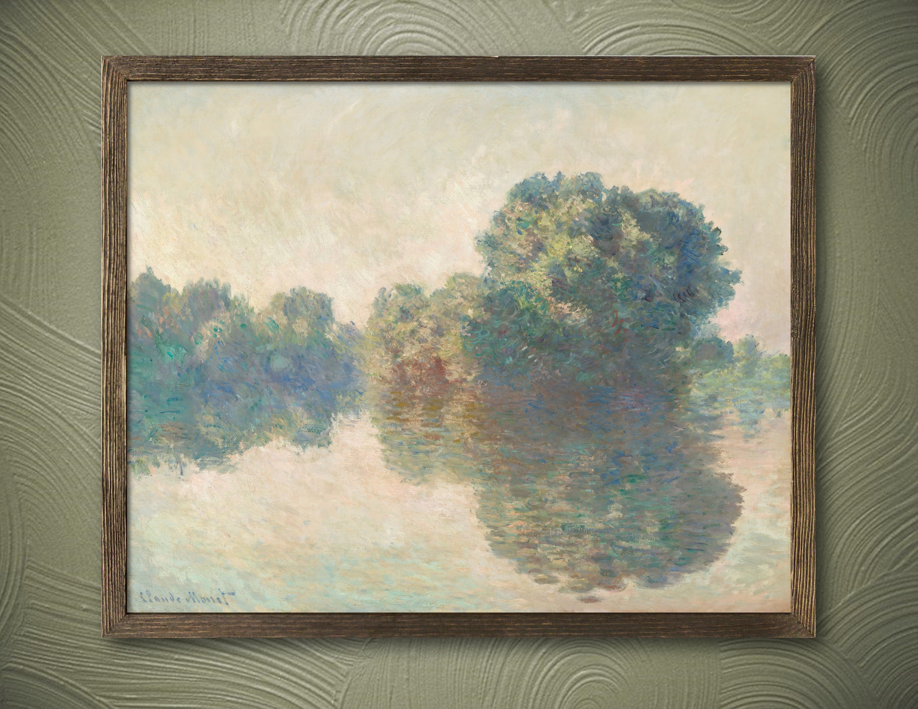 The Seine at Giverny by Monet, Printable Wall Art of Famous Painting ...