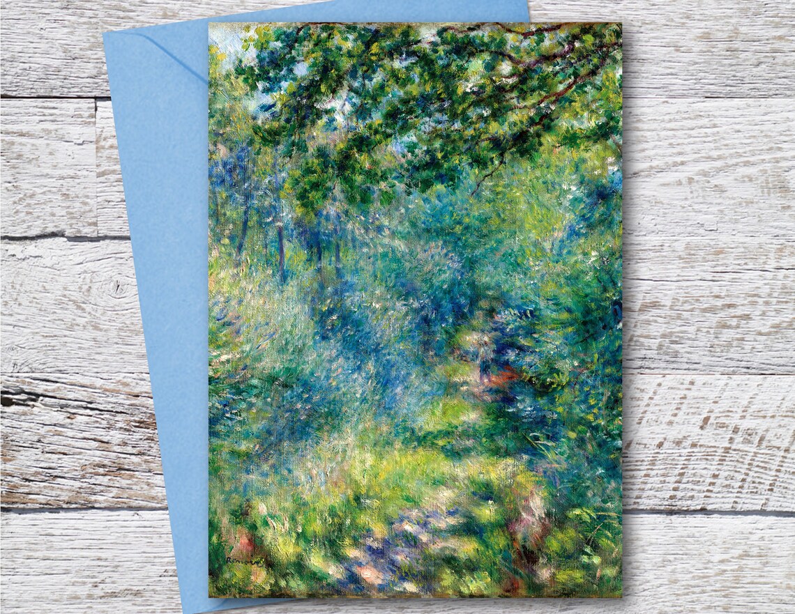 Path in the Woods by Renoir, Printable Greeting Card of Famous Renoir ...