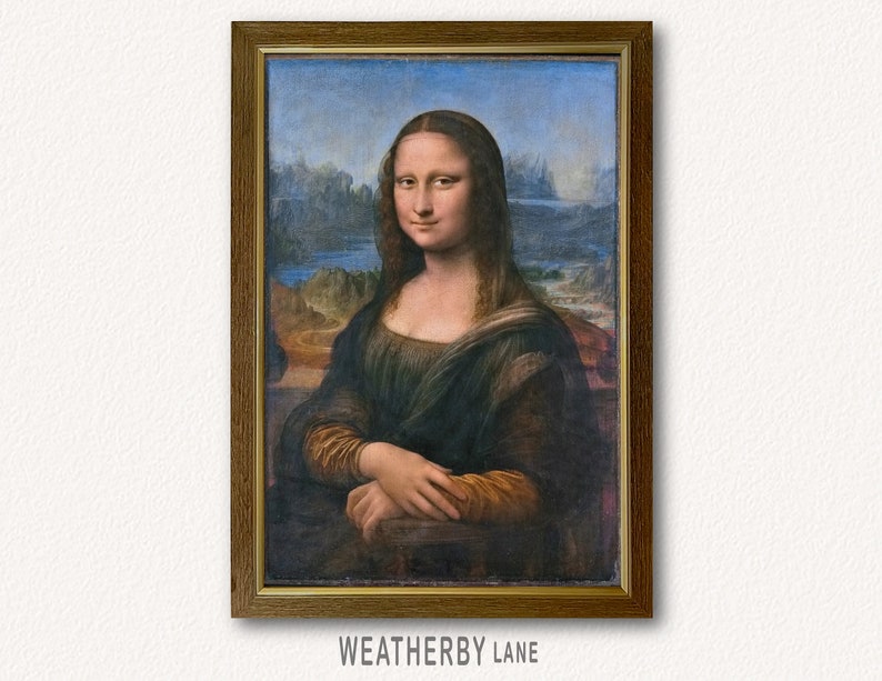 The Mona Lisa by Leonardo Da Vinci, Printable Wall Art of Famous ...