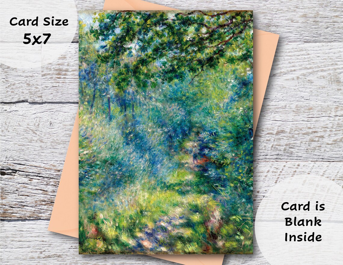 Path in the Woods by Renoir, Printable Greeting Card of Famous Renoir ...