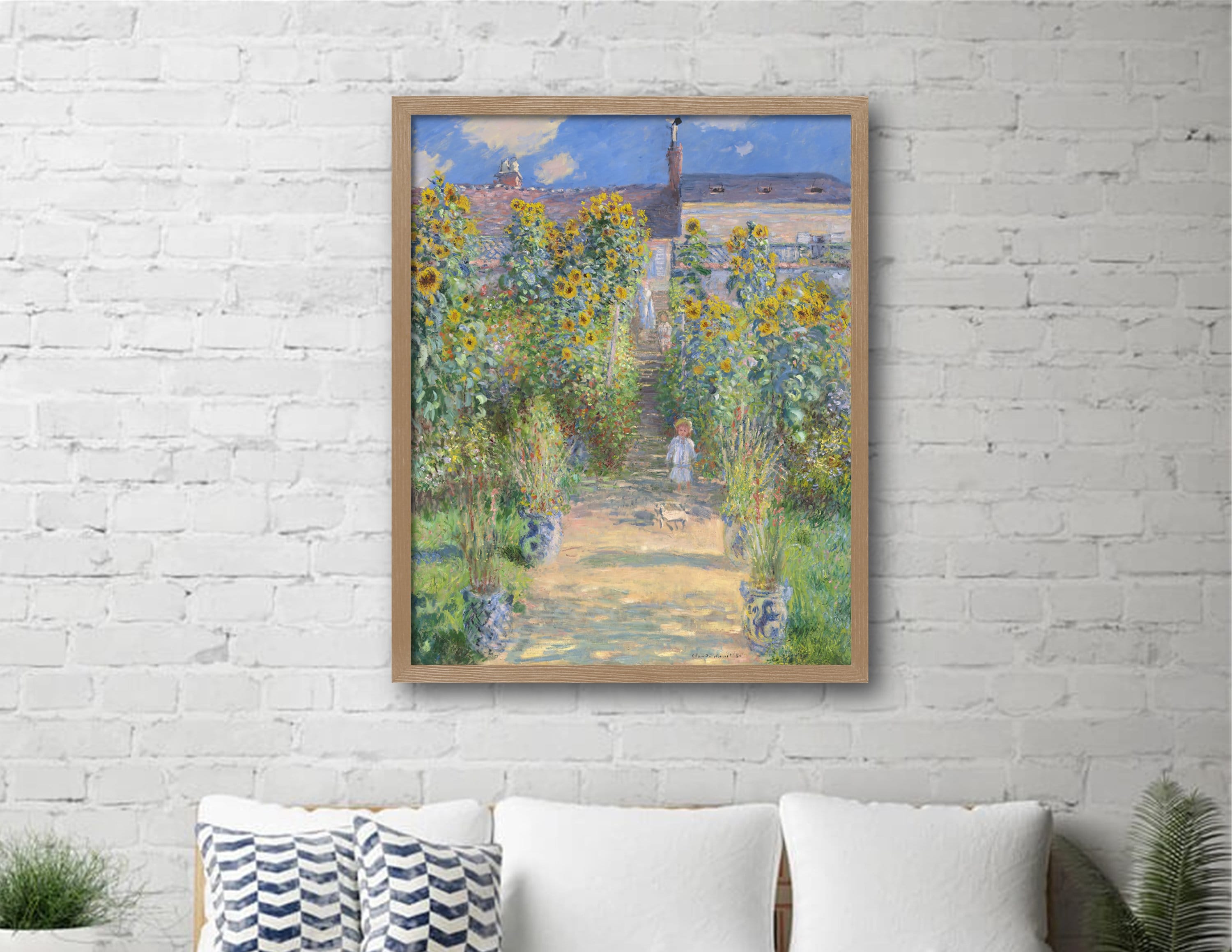 Artist's Garden by Monet, Printable Wall Art of Famous Monet Painting ...