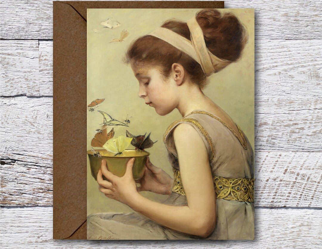 Butterflies by Sarah Dodson, Printable Greeting Card of Famous Painting ...