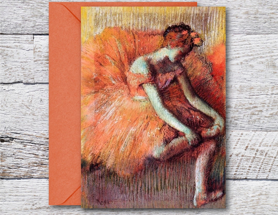 Dancer Adjusting Sandal by Edgar Degas, Printable Greeting Card of ...
