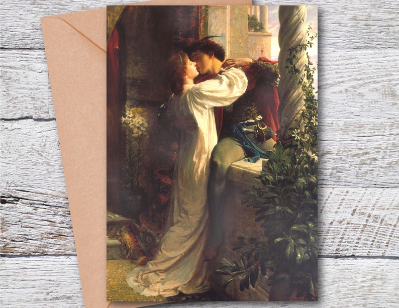 Romeo and Juliet by Dicksee Printable Greeting Card of Famous - Etsy