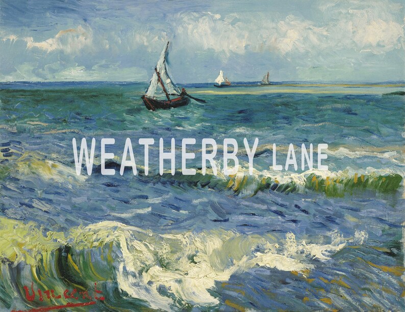 Vincent Van Gogh's Seascape, Printable Wall Art of Famous Van Gogh ...