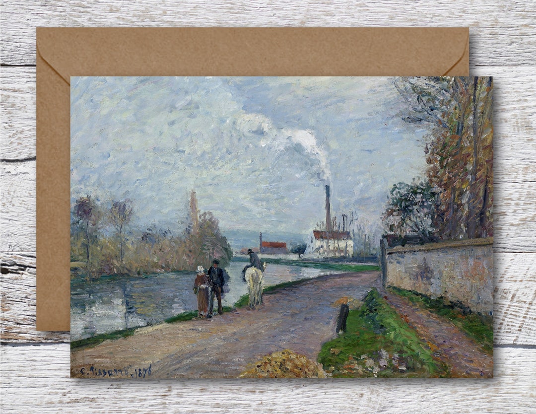 The Oise by Pissarro, Printable Fine Art Card of Famous Oil Painting ...