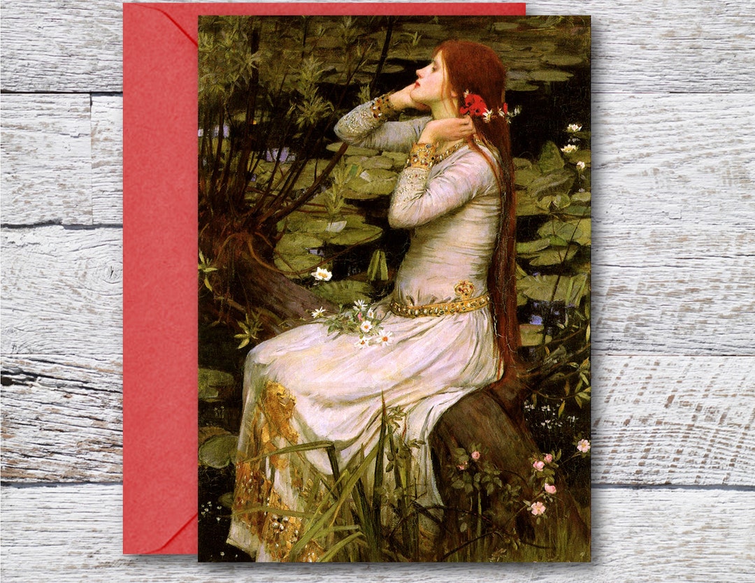 Ophelia by Waterhouse, Printable Greeting Card of Famous Waterhouse ...
