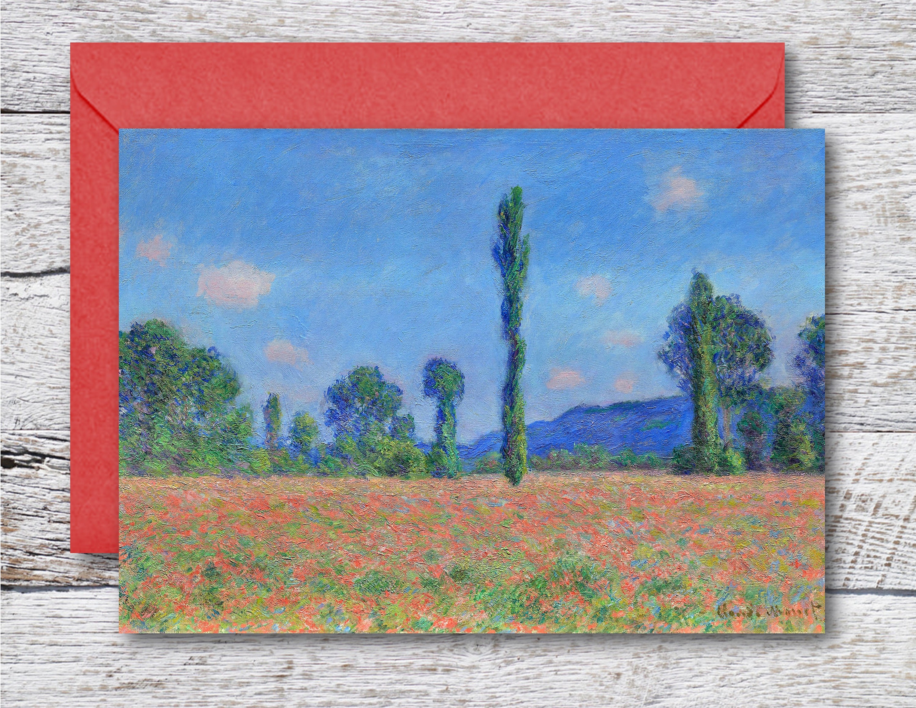 Monet Collection, 6 Printable Blank Greeting Cards of Famous Monet Oil ...