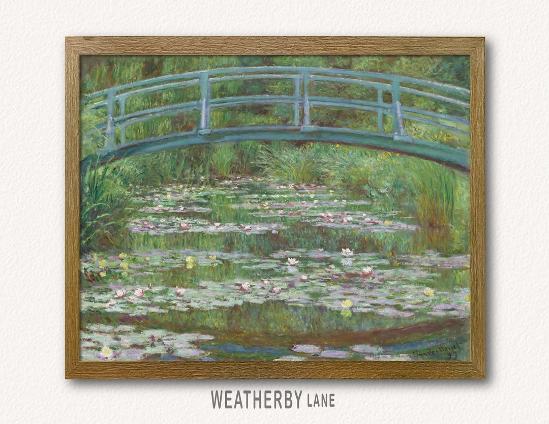 Japanese Footbridge by Monet Printable Wall Art Famous - Etsy
